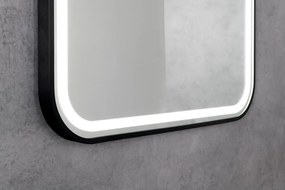 Sapho CETIS zrcadlo s LED osvětlením 60 x 80 cm černá mat CT080
