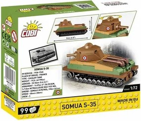 COBI 3093 II WW Somua S-35 / 99 kostek / 1:72 / od 6 let