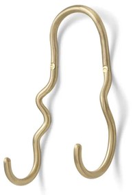 Ferm Living Dvojháček Curvature Double Hook, brass