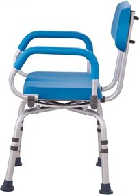 křeslo do sprchy otočné o 360° a otočné ramena Polstrované sedátko 136,1 kg