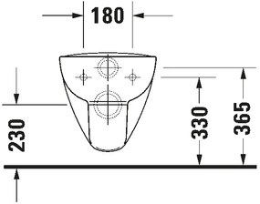 Duravit 25700920002 - Závěsné Rimless WC D-CODE keramika/lesklá bílá