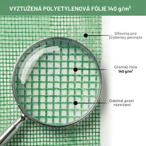 Zahradní fóliovník SOMA 143x73x195 cm zelený