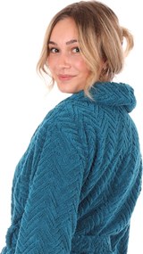Bavlněný župan Athena s límcem petrolejová 21 16 6430 unisex - S
