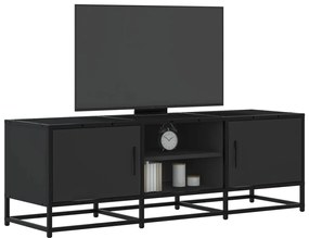 TV skříňka černá 120 x 35 x 41 cm kompozitní dřevo a kov