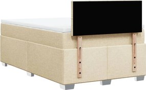 Box spring postel s matrací krémová 120x190 cm textil 3285832