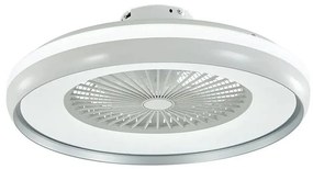 LED Stropní svítidlo s ventilátorem LED/45W/230V 3000/4000/6500K šedá