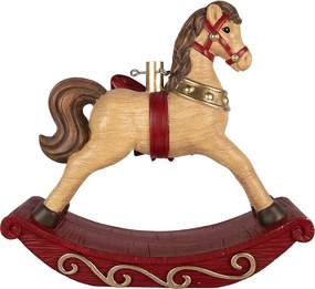 Stojan na vánoční stromek houpací kůň s mašlí Clayre & Eef – 66*20*60 cm