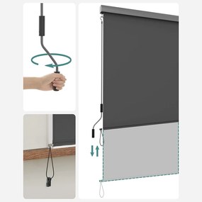 Vertikální sluneční clona voděodolná 1,4 m x 2,5 m, šedá