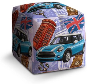 Sablio Taburet Cube Mini sedan Londýn: 40x40x40 cm