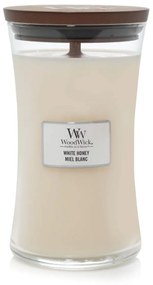 WoodWick vonná svíčka s dřevěným knotem velká White Honey  609g