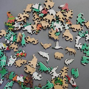 GFT Dřevěné zvířecí puzzle - papoušek - AKCE!