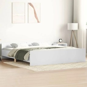 Rám postele s hlavovým a nožním čelem bílý 180 x 200 cm 3203768