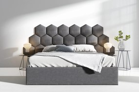 Eka Čalouněná postel Lucy 3 - 140x200 cm Barva látky Trinity: Krémově bíla (Trinity 2301), Úložný prostor: Bez úložného prostoru