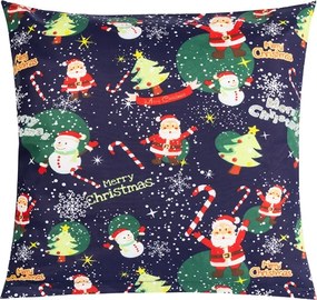 Bellatex Povláček Vánoce 45x45 cm Motiv vánoční modrá