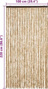 Závěs proti hmyzu béžový 100 x 220 cm Chenille 284284