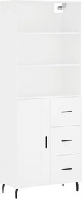 Skříň highboard bílá 69,5 x 34 x 180 cm kompozitní dřevo 3190037