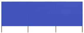 3dílná zástěna proti větru látková 400 x 120 cm azurově modrá - Default Title