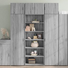 Skříň highboard šedá sonoma 70 x 41 x 185 cm kompozitní dřevo