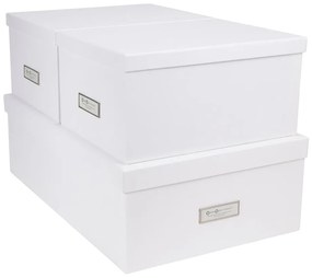 Sada 3 bílých úložných krabic Bigso Box of Sweden Inge