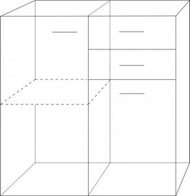 Oblíbená komoda dub sonoma model Ramas