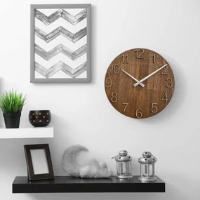 Ručně vyřezávané dřevěné nástěnné hodiny I SENTOP MAS016-OSMO-3073-heads-silver