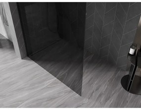 Mexen, Mexen Kioto-X sprchová stěna 90 x 200 cm, grafit 10 mm, černá - 800-090-101-70-40-X