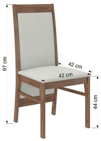 Dřevěná židle K16 Hlavní barva: Sonoma