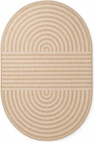 Ted Baker, Kusový koberec Ted Baker Haringey 106393 Natural White ovál, 160x230, béžová, chodba / předsíň