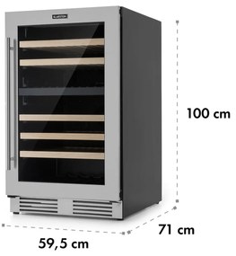 Vinovilla Duo79, dvouzónová vinotéka, 189 l, 79 lahví, třívrstvé skleněné dveře