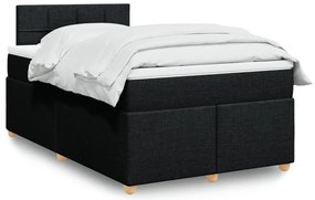 Box spring postel s matrací černá 120x200 cm textil 3288949