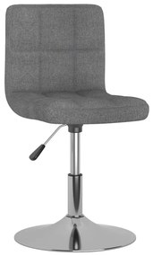 Otočná jídelní židle světle šedá textil 3087468