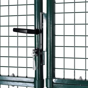 Dvoukřídlé plotové brány 300 x 150 cm práškově lakovaná ocel 142025
