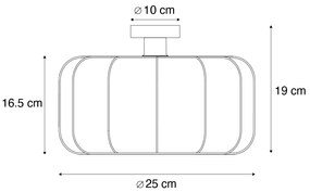 Japandi stropní svítidlo bílé 25 cm - Madleine