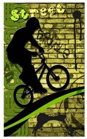 DIMEX | Vliesová fototapeta na zeď Zelené kolo MS-2-0328  | 150 x 250 cm | zelená, černá