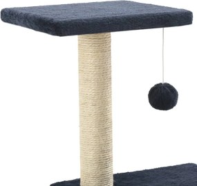 Škrabadlo pro kočky se sisalovými sloupky 65 cm tmavě modré 170550