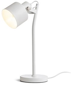 Rendl R13903 stolní lampa CELEIA, matná bílá, matný nikl, E27, 45cm