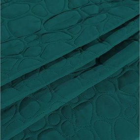Tyrkysový přehoz na postel STONE Rozměr: 200 x 220 cm