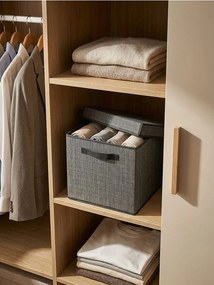 Sinsay - Skládací úložný box s rukojetí a víkem - šedá