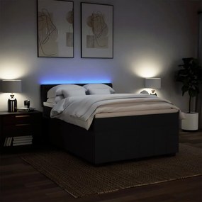 Box spring postel s matrací černá 160x200 cm textil 3289428