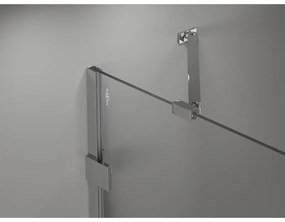 Mexen Lunar-B, výklopný sprchový kout levý 100 x 80 cm, 8mm čiré sklo, chromový profil, 832-100-080-01-00-L