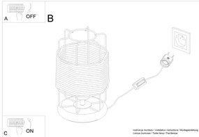 Sollux SL.1302 - Stolní lampa GIZUR 1xE27/15W/230V