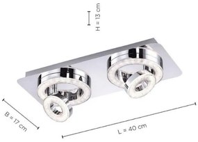 Leuchten Direkt 14521-17 - LED Stropní svítidlo TIM 2xLED/2,8W/230V + 2xLED/3,1W