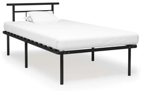 Rám postele černý kov 100 x 200 cm - Default Title