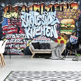 Fototapeta - Nejlepší Burger - Graffiti (152,5x104 cm)