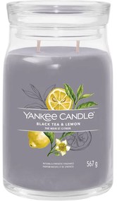 Yankee Candle – Signature svíčka Black Tea & Lemon (Černý čaj s citrónem) Velikost: střední 368 g