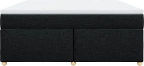 Box spring postel s matrací černá 180x200 cm textil 3285396