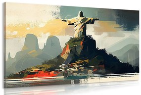 Obraz socha Ježíše v Rio de Janeiro - 120x80