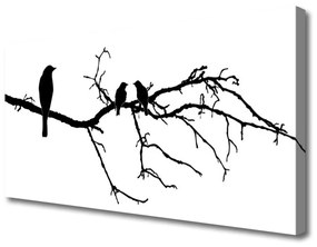 Obraz na plátně Ptáci Větev Umění 140x70 cm