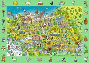 Trefl - Puzzle - Puzzle s hledáním obrázků Spy Guy: Polsko / 100 dílků