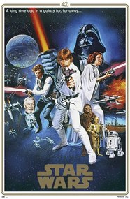 Plakát, Obraz - Star Wars - 40th Anniversary One Sheet, (61 x 91.5 cm)